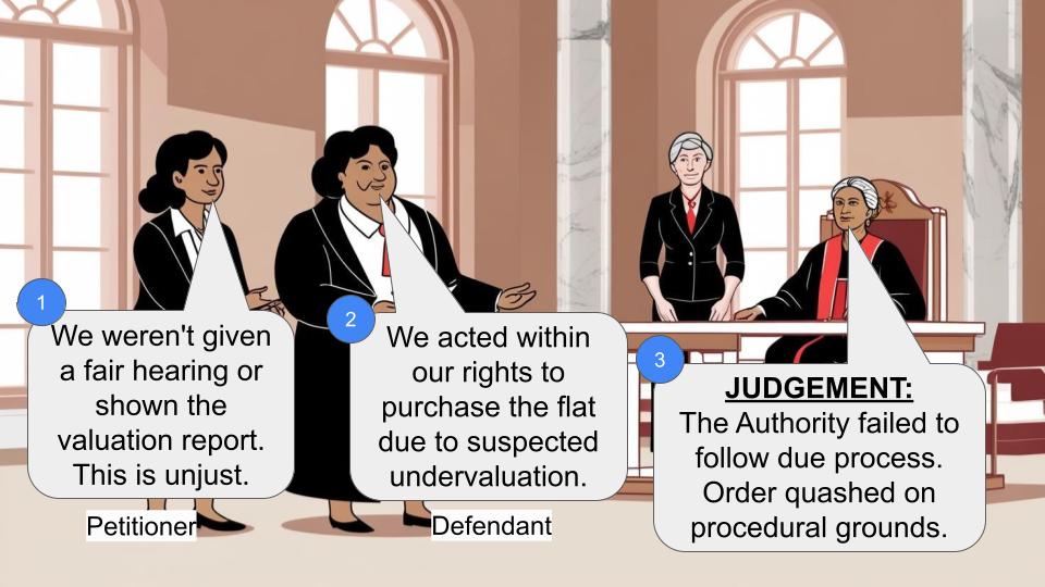 Court Quashes Order: Flat Purchase Undervaluation Claim Unsustained Du